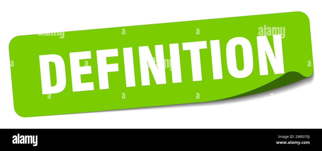 definition sticker. definition rectangular label isolated on white ...