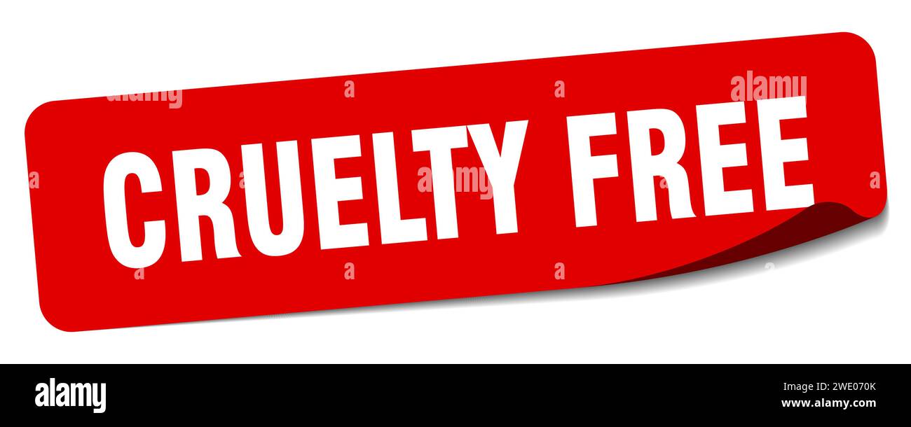 cruelty free sticker. cruelty free rectangular label isolated on white ...