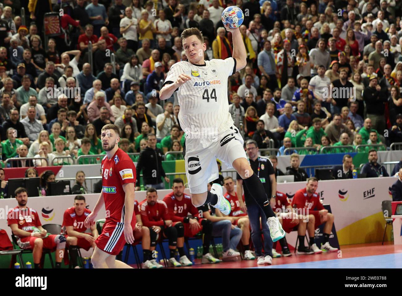 22.01.2024, Lanxess Arena, Koeln, GER, EHF Euro 2024, Men, Hauptrunde ...