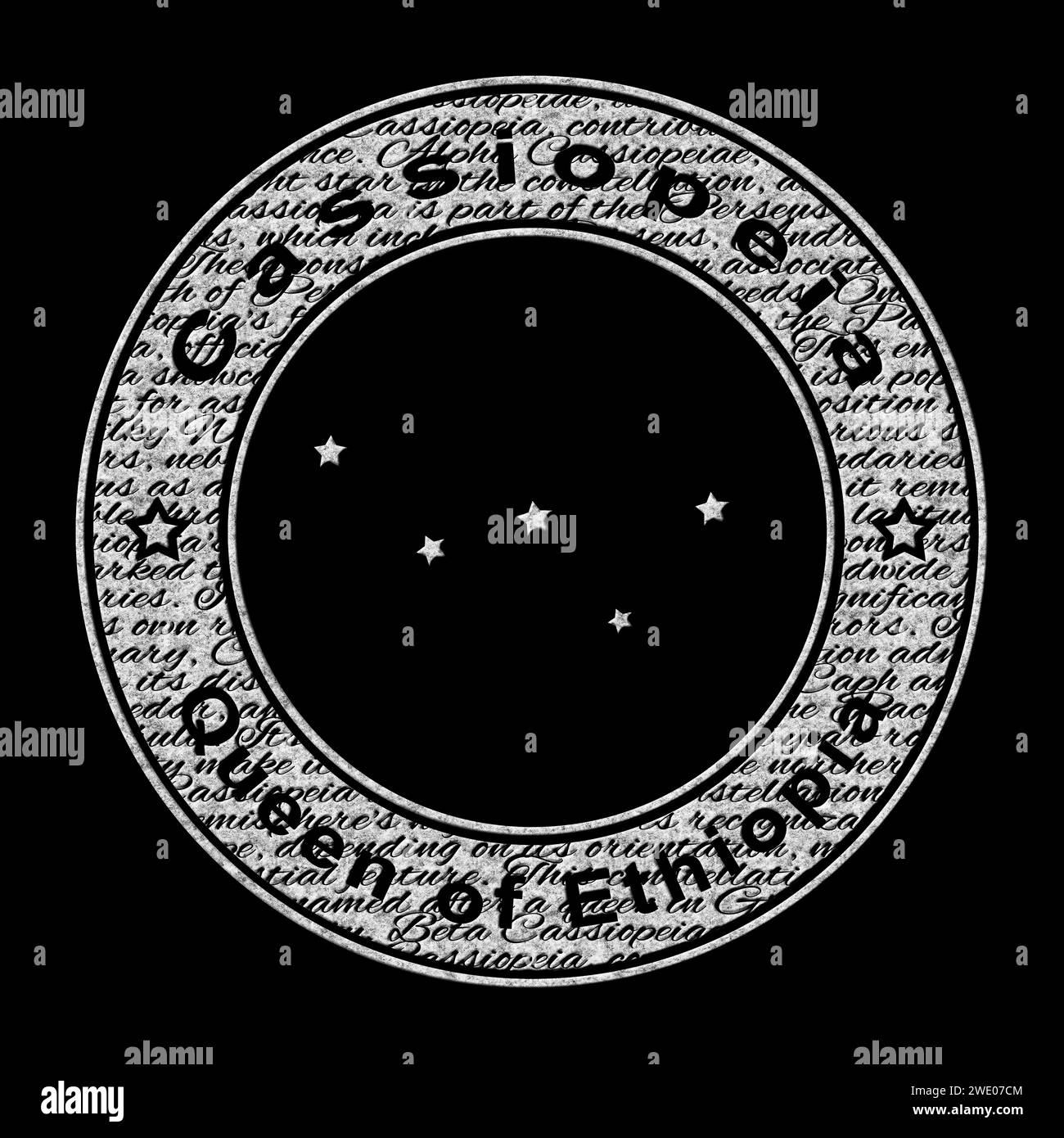 Cassiopeia Star Constellation On Black Background Cassiopeia Chair