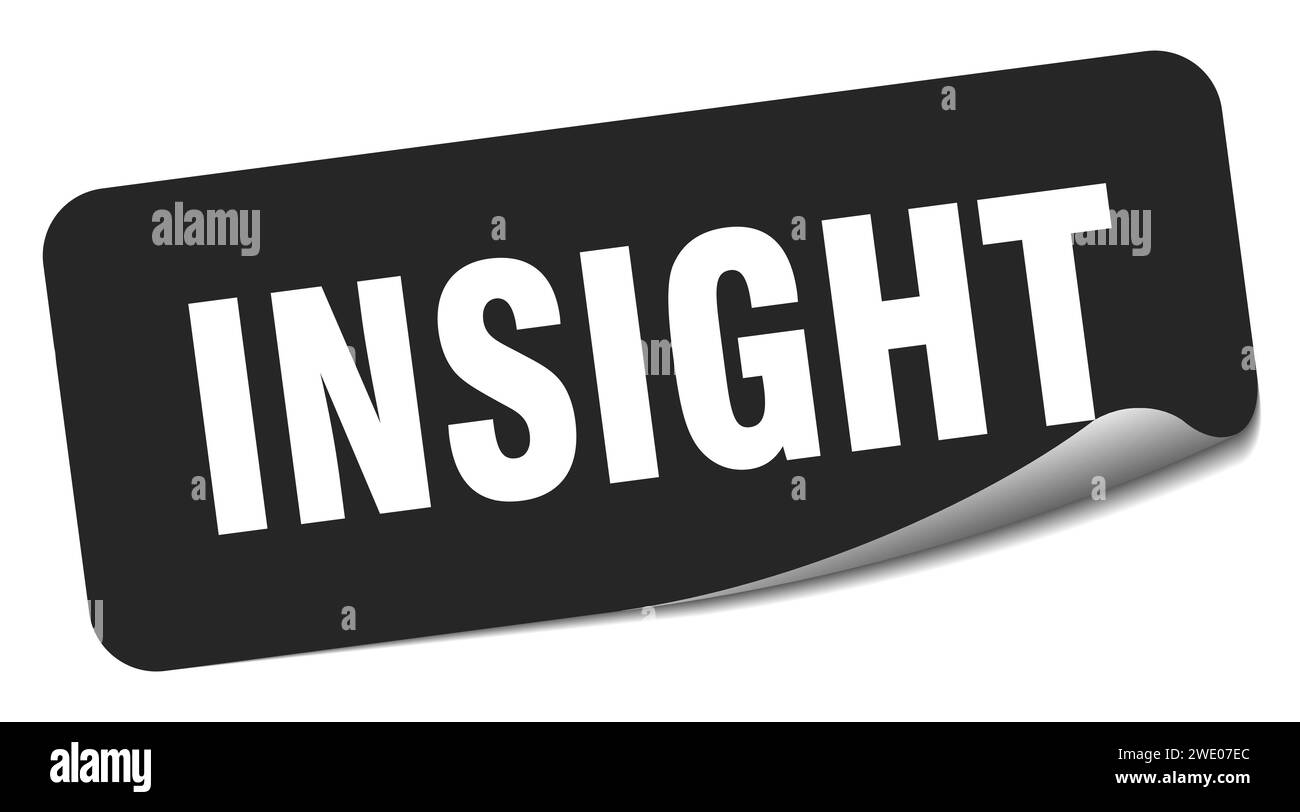 insight sticker. insight rectangular label isolated on white background ...