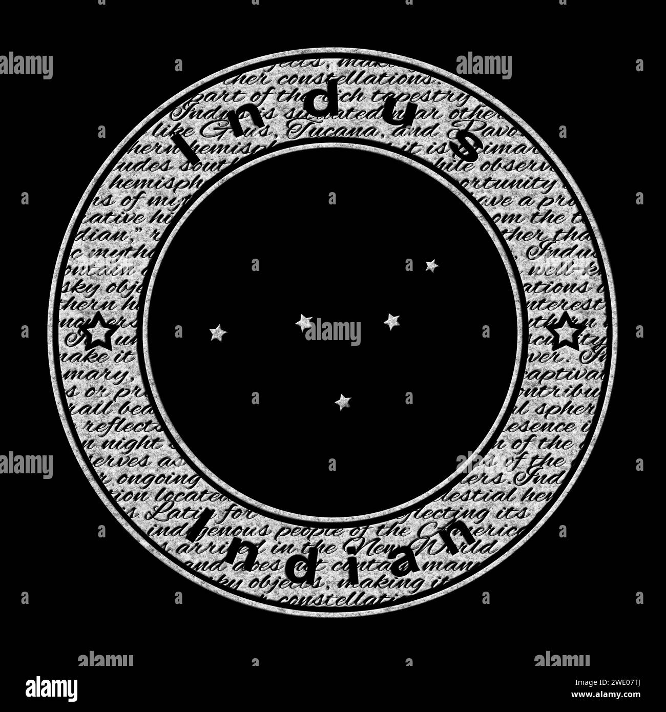 Indus Star Constellation, On Black Background, Indian Constellation ...