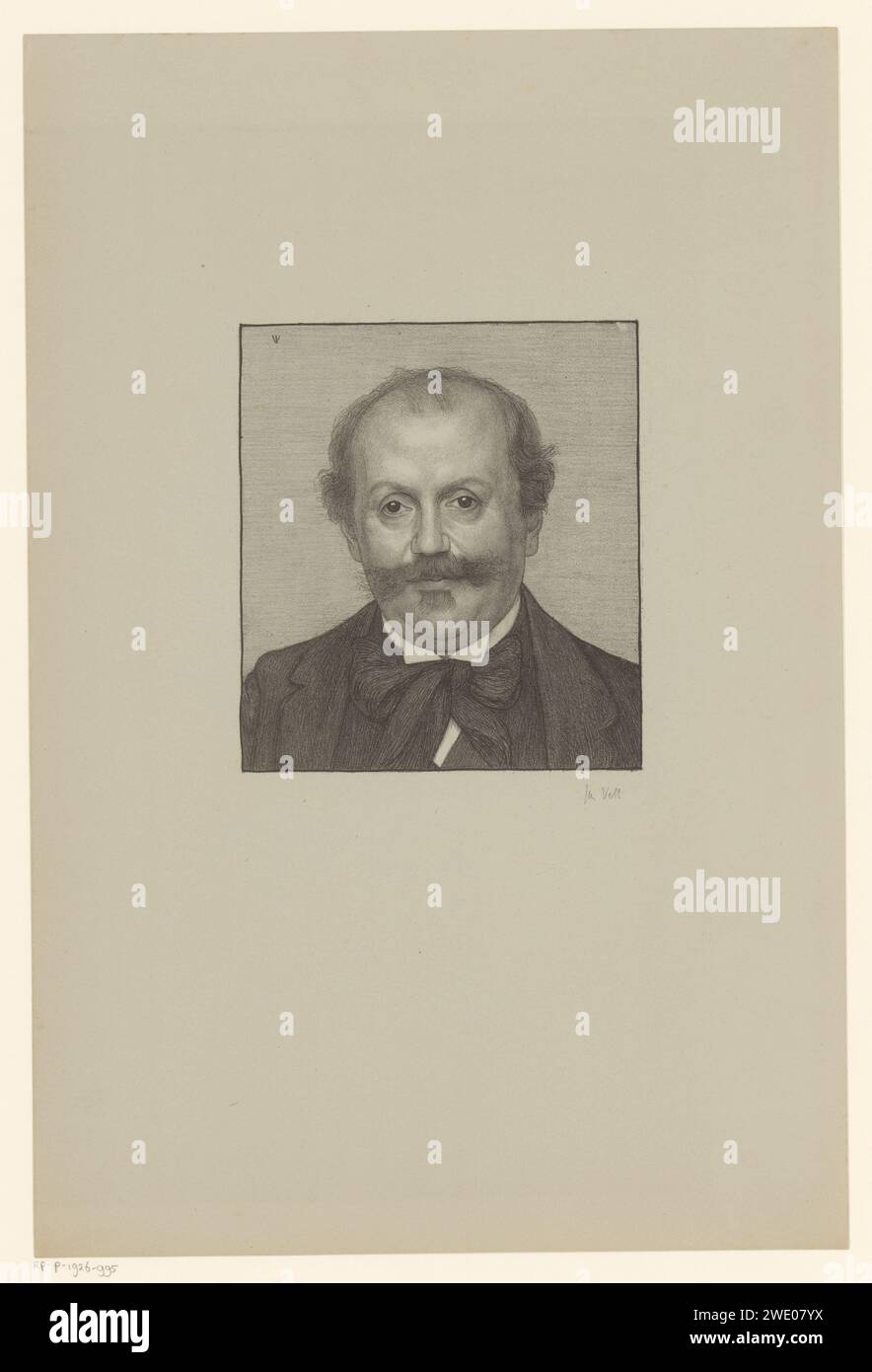 Portrait of Frederik Salomon van Nierop, Jan Veth, 1894 print paper ...