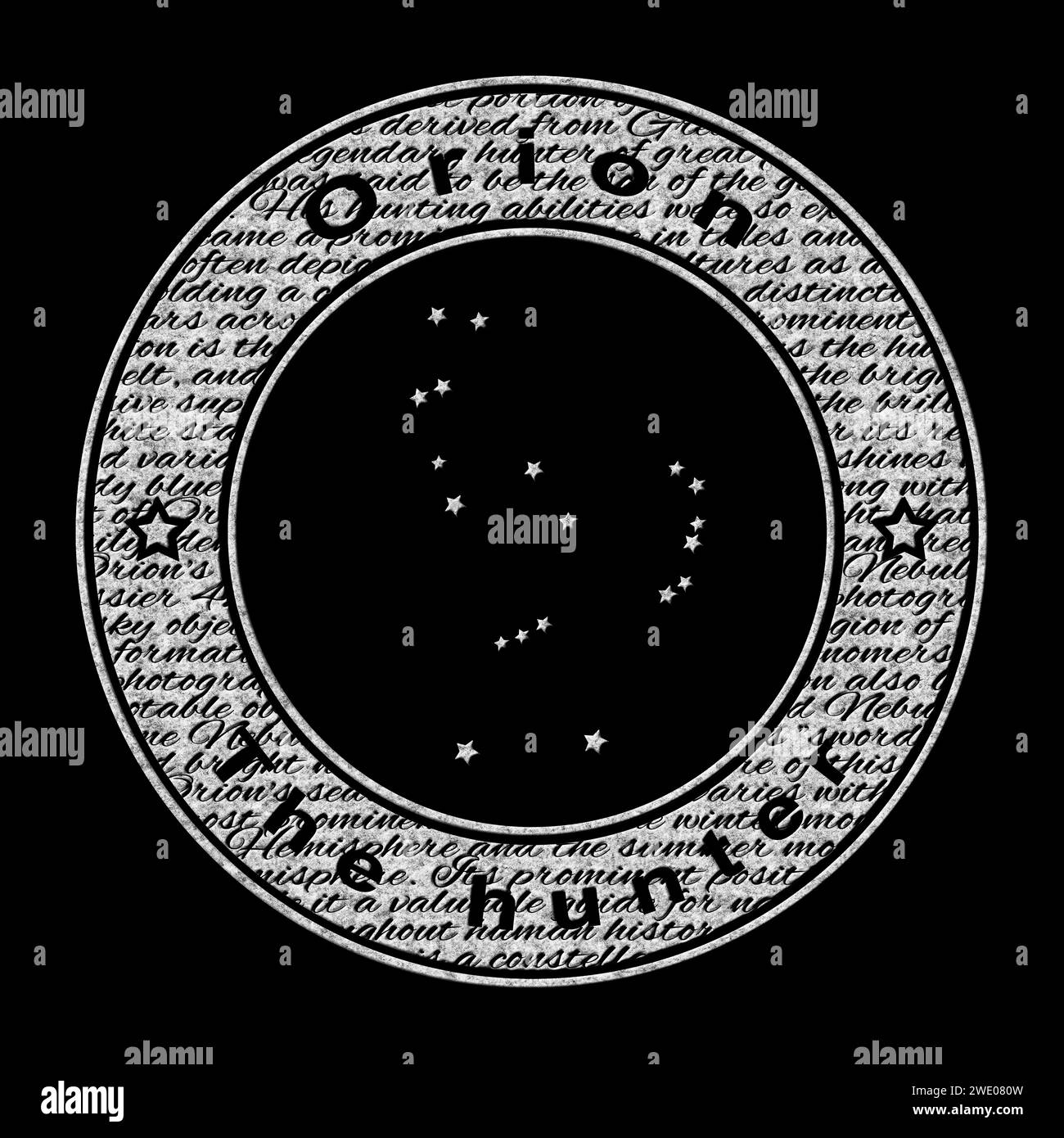 Orion Star Constellation, On Black Background, Hunter Constellation ...