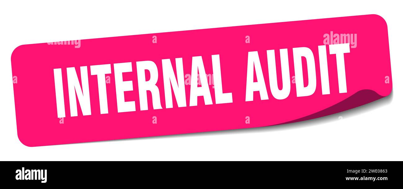 internal audit sticker. internal audit rectangular label isolated on ...