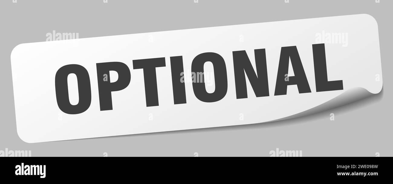 optional sticker. optional rectangular label isolated on white ...