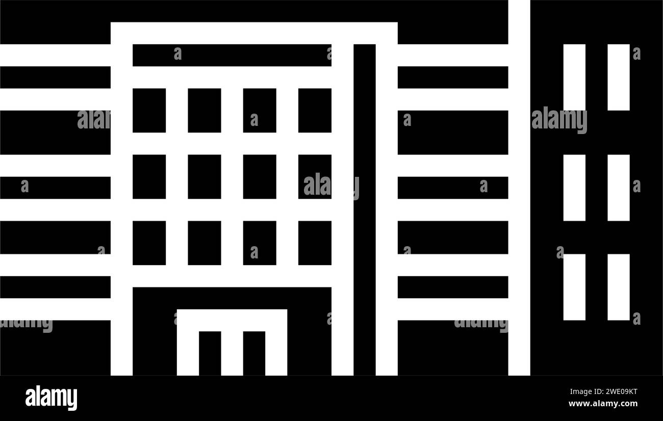 student school building glyph icon vector illustration Stock Vector ...