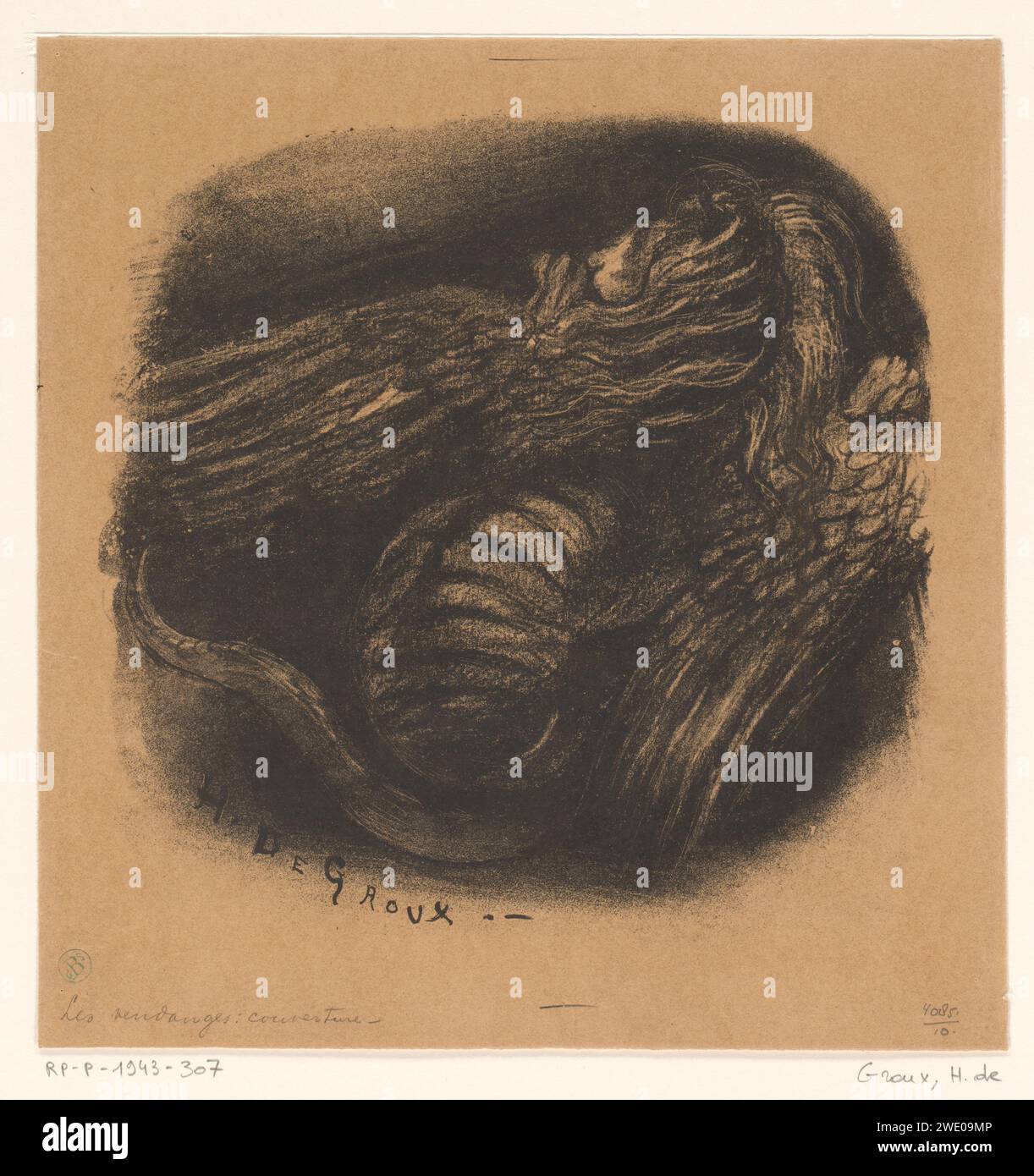 Chimaera, Henri de Groux, c. 1894 print Paris paper mis-shapen animals ...