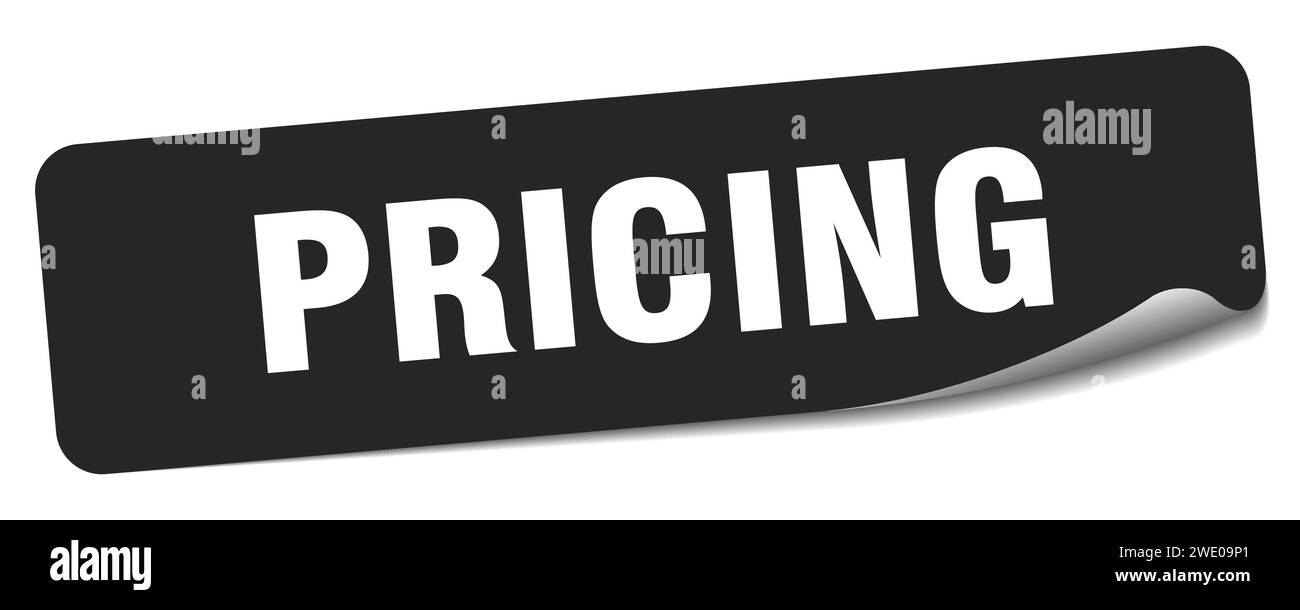 pricing sticker. pricing rectangular label isolated on white background ...