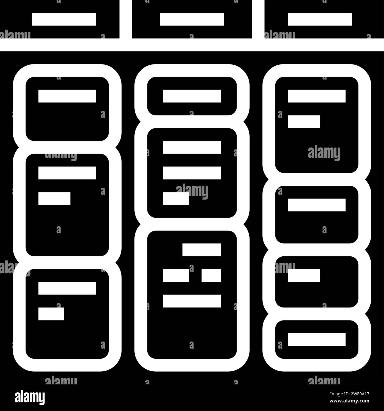 blocking time management glyph icon vector illustration Stock Vector ...