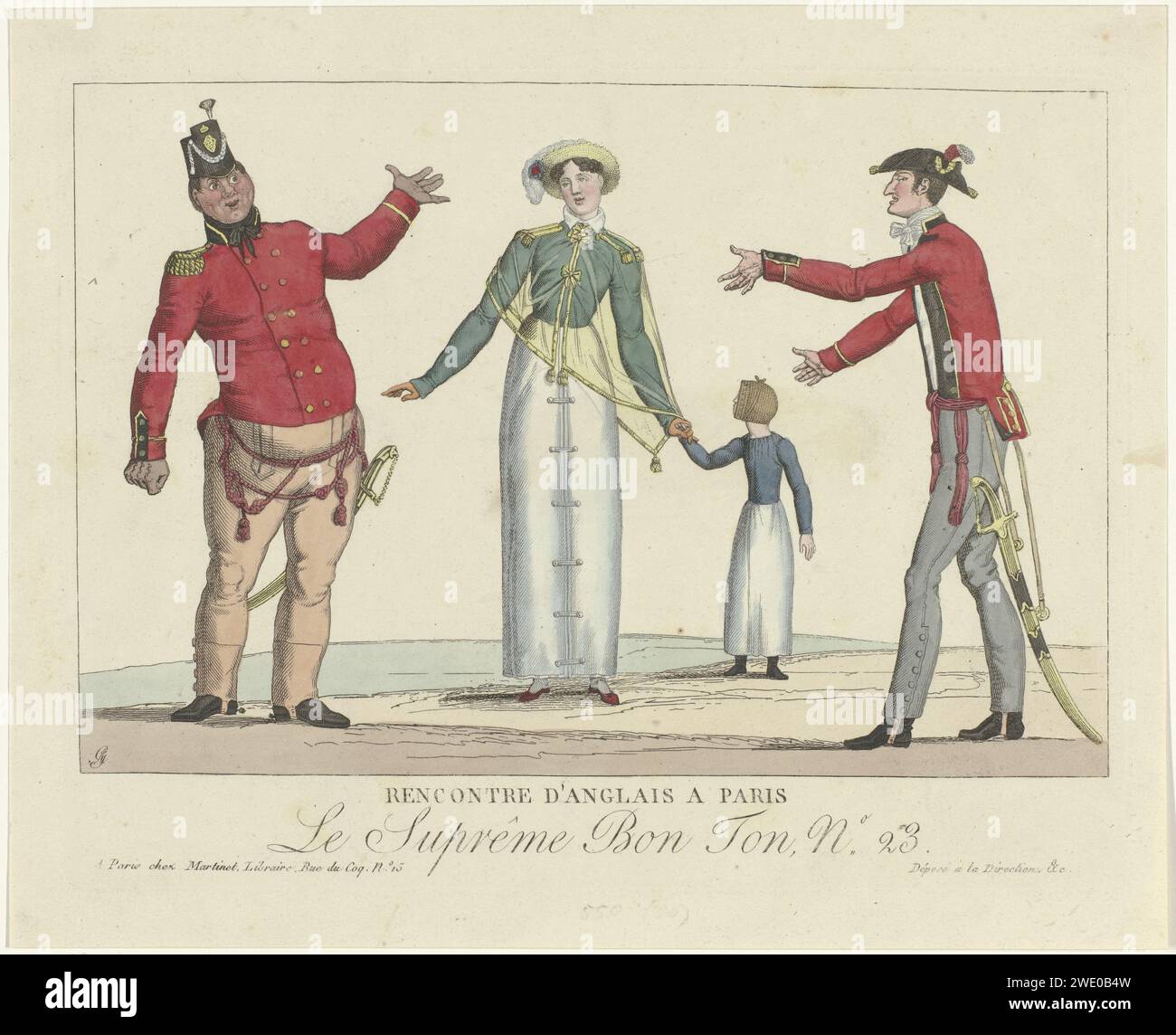 Supreme good tone, 1800-1815, No. 23: English meeting in Paris ...