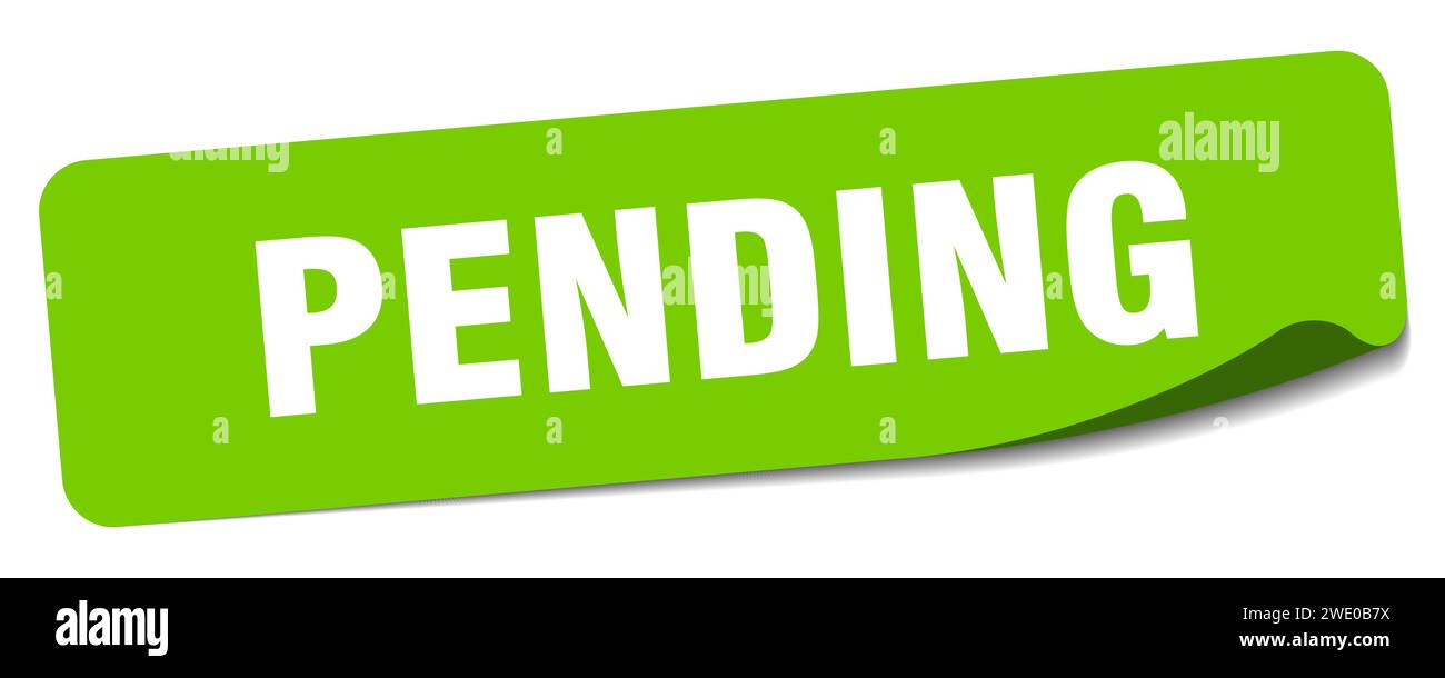 pending sticker. pending rectangular label isolated on white background ...