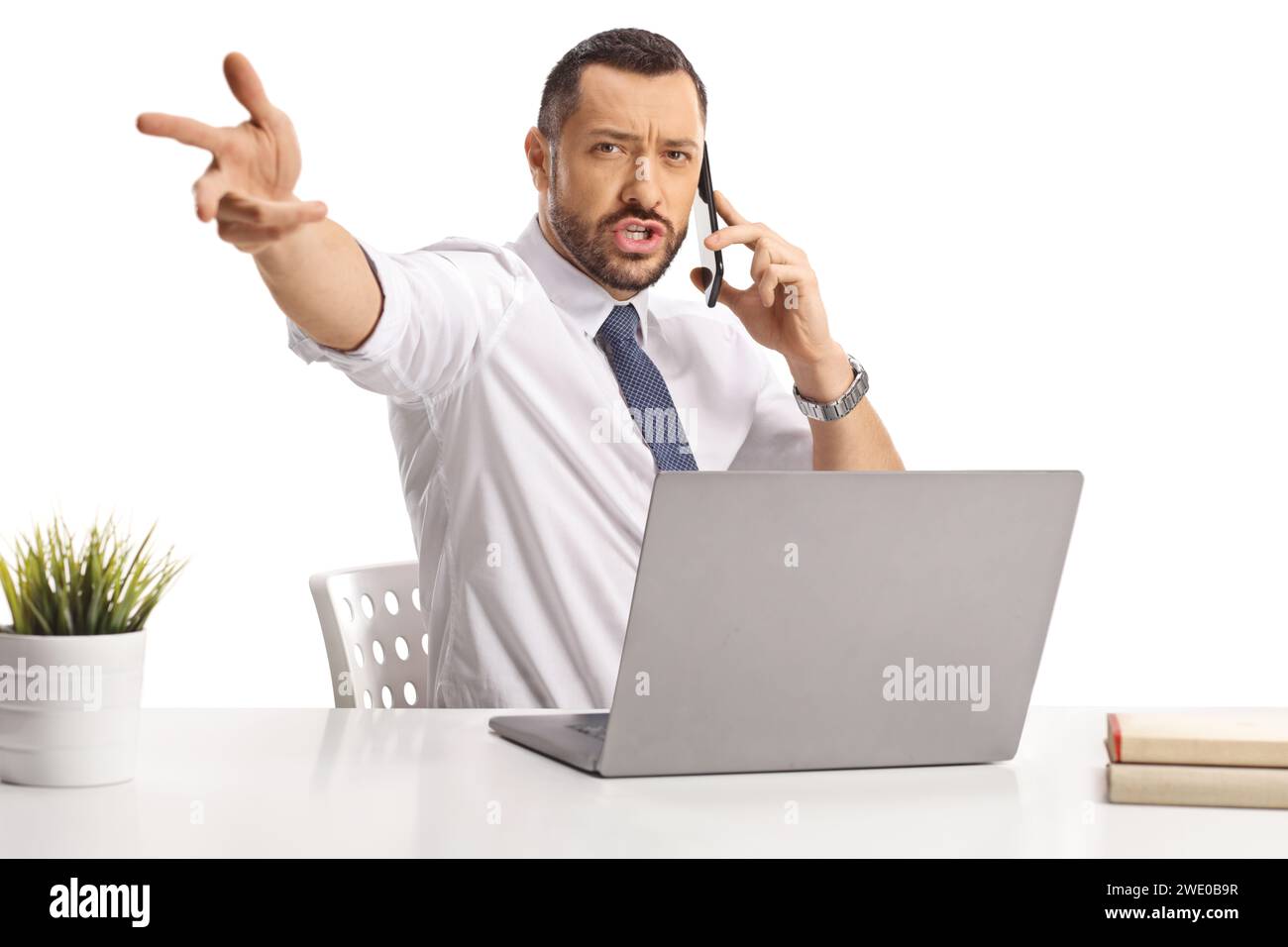 Angry boss computer hi-res stock photography and images - Alamy