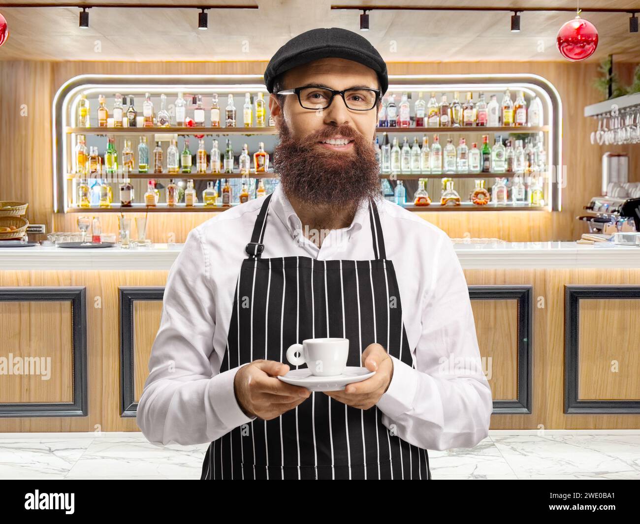 Portrait bearded barista guy hi-res stock photography and images - Alamy