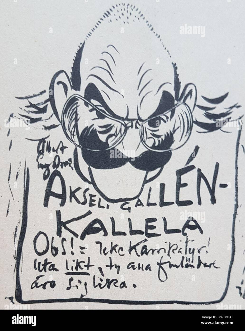 Akseli Gallén-Kallela x Albert Engström 1923 Stock Photo - Alamy
