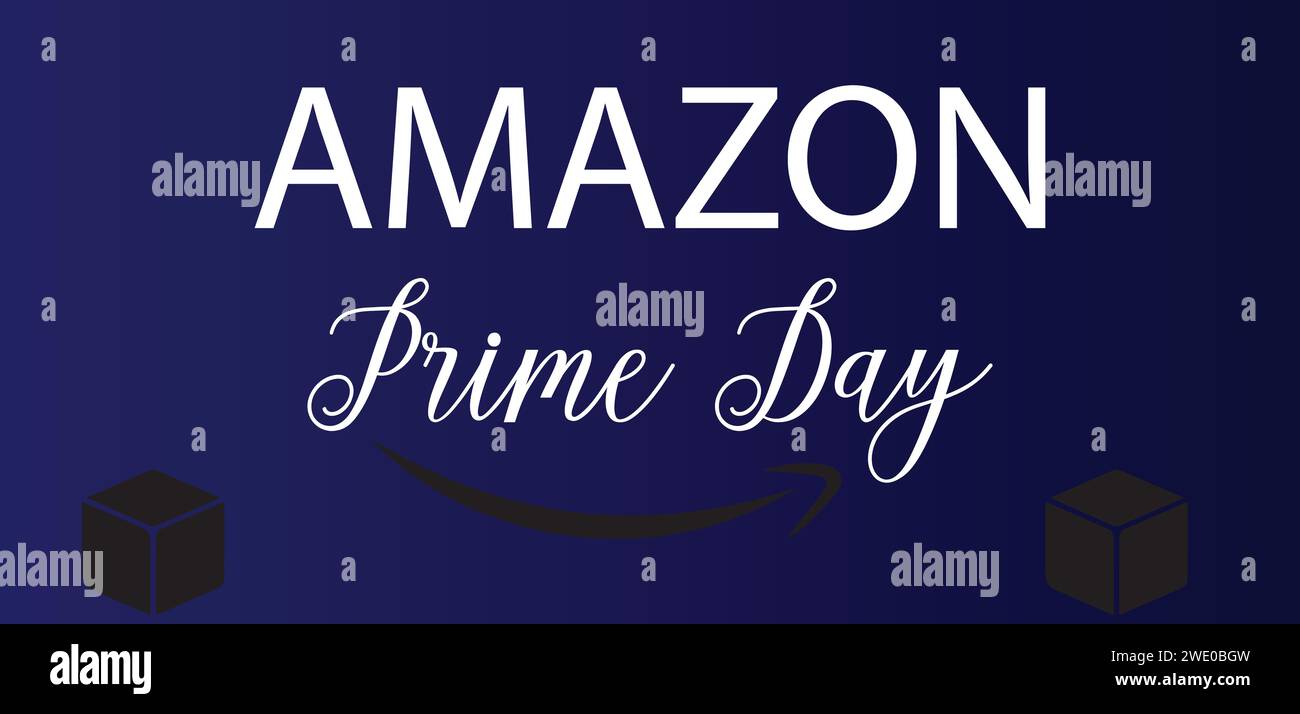 Amazon prime day stylis text illustration design Stock Vector Image ...
