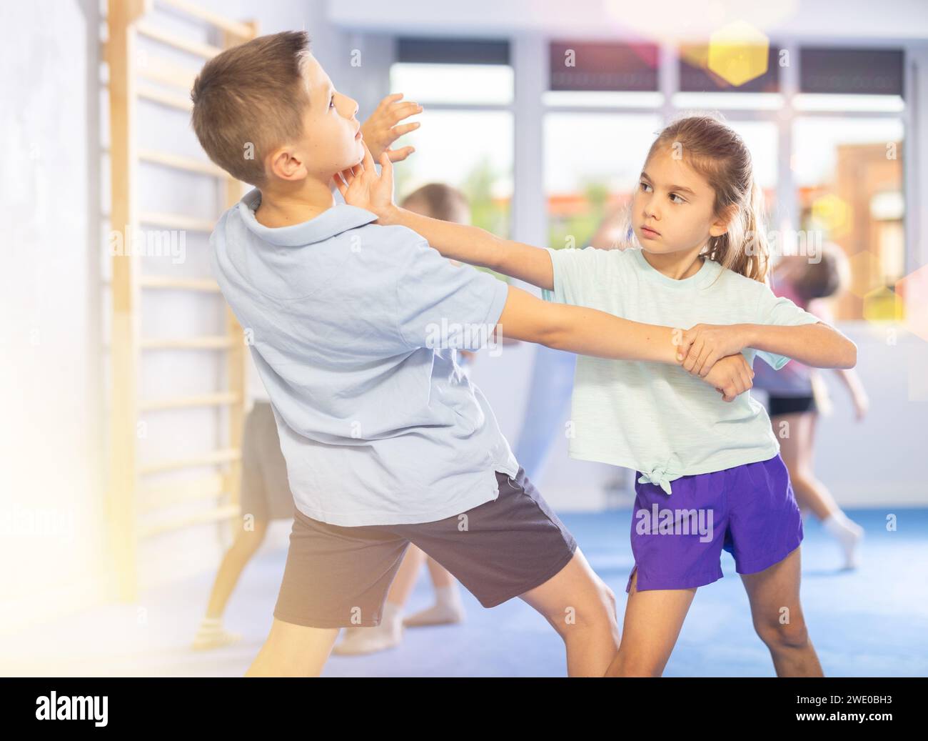 perfecting their head punch Stock Photo - Alamy