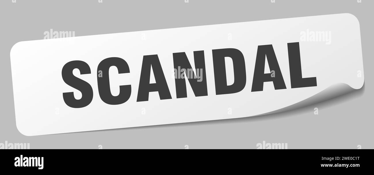scandal sticker. scandal rectangular label isolated on white background ...