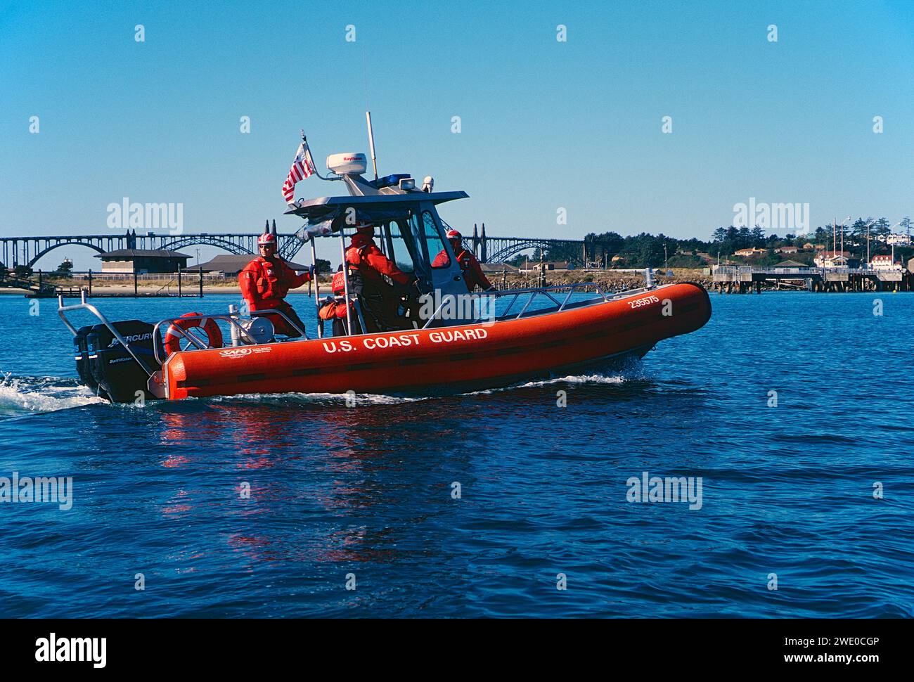 USA Coast Guard boat; Yaquina Bay; Newport; Oregon; USA Stock Photo - Alamy
