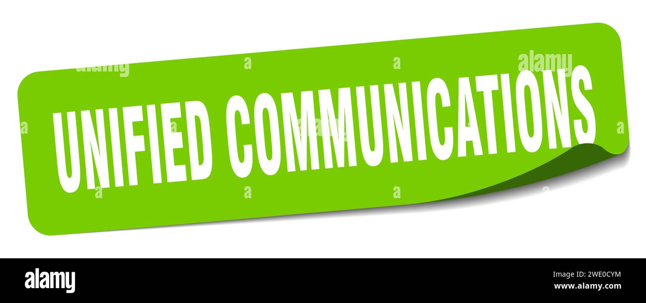 unified communications sticker. unified communications rectangular ...