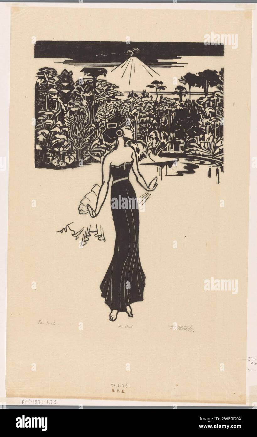 Dancer, Johannes Frederik Engelbert ten Klooster, 1919 print A woman ...