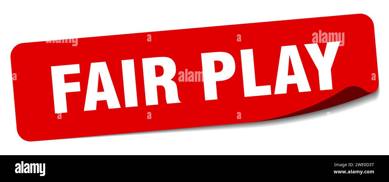 fair play sticker. fair play rectangular label isolated on white ...