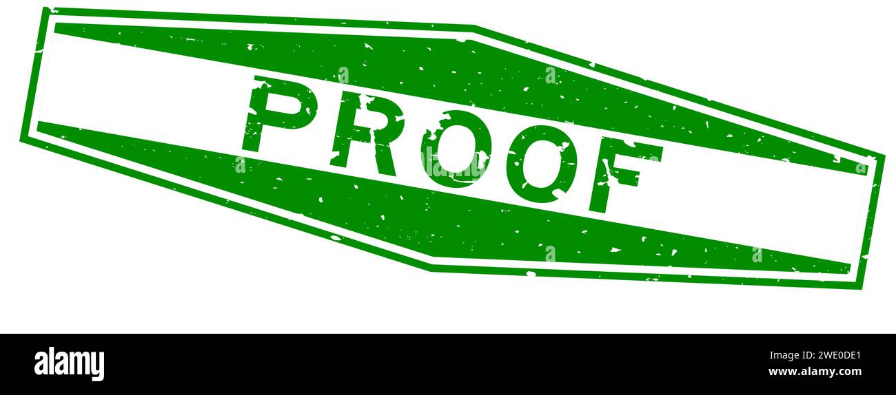 Grunge green proof word hexagon rubber seal stamp on white background Stock Vector Image & Art ...
