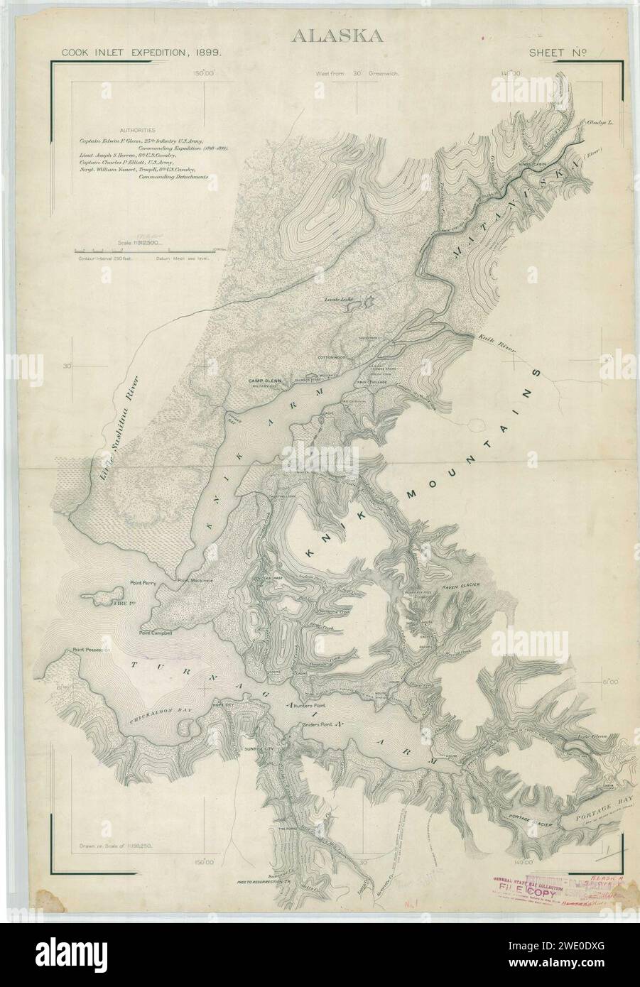 Alaska - Cook Inlet Expedition, Sheet 1 Stock Photo - Alamy