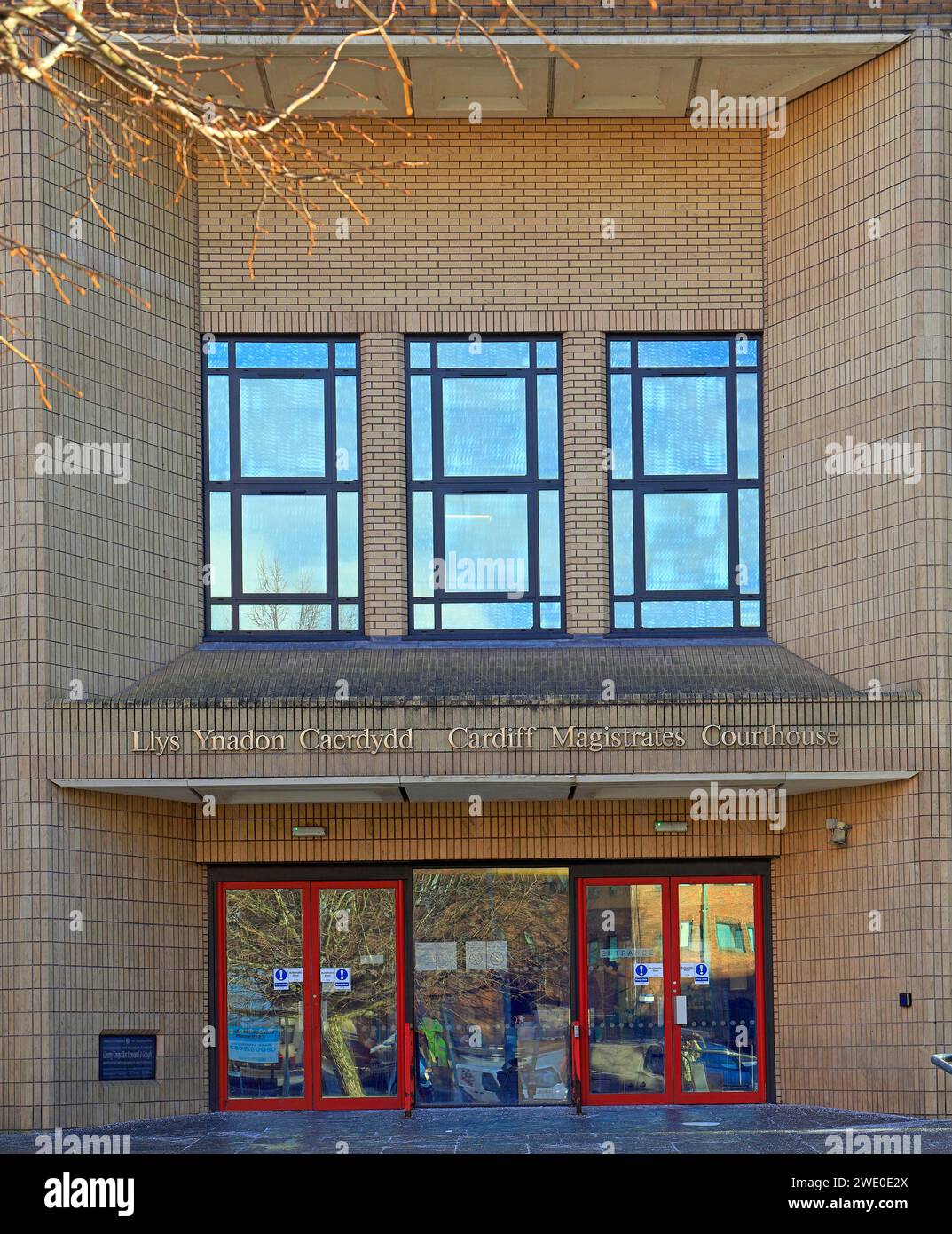 Cardiff Magistrates Court main frontage, Cardiff. Taken January 2024 ...
