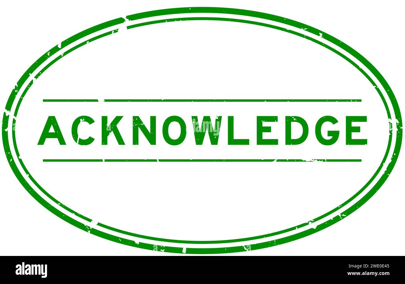 Grunge green aknowledge word oval rubber seal stamp on white background Stock Vector Image & Art ...