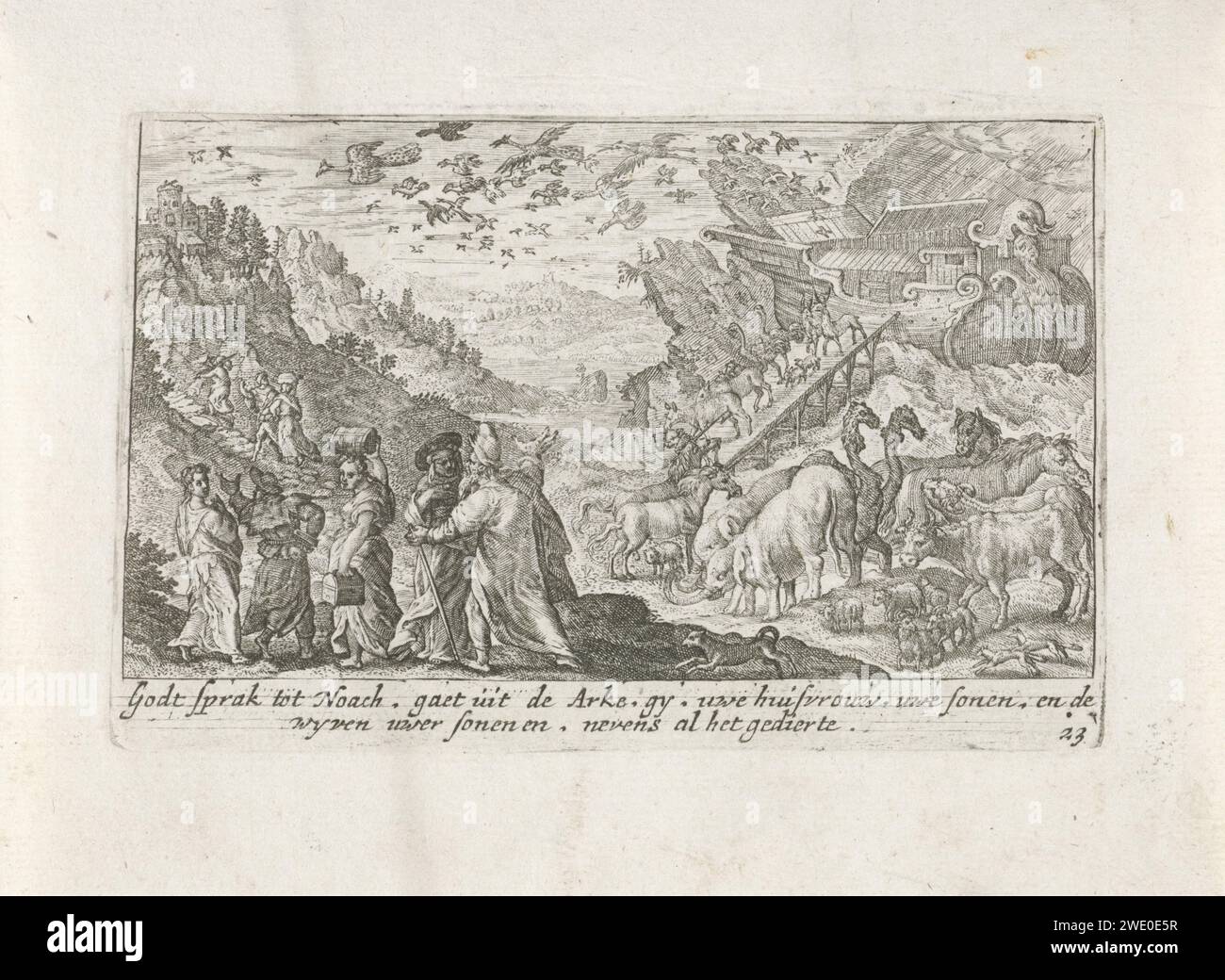 Noah and the animals leave the ark hi-res stock photography and images ...