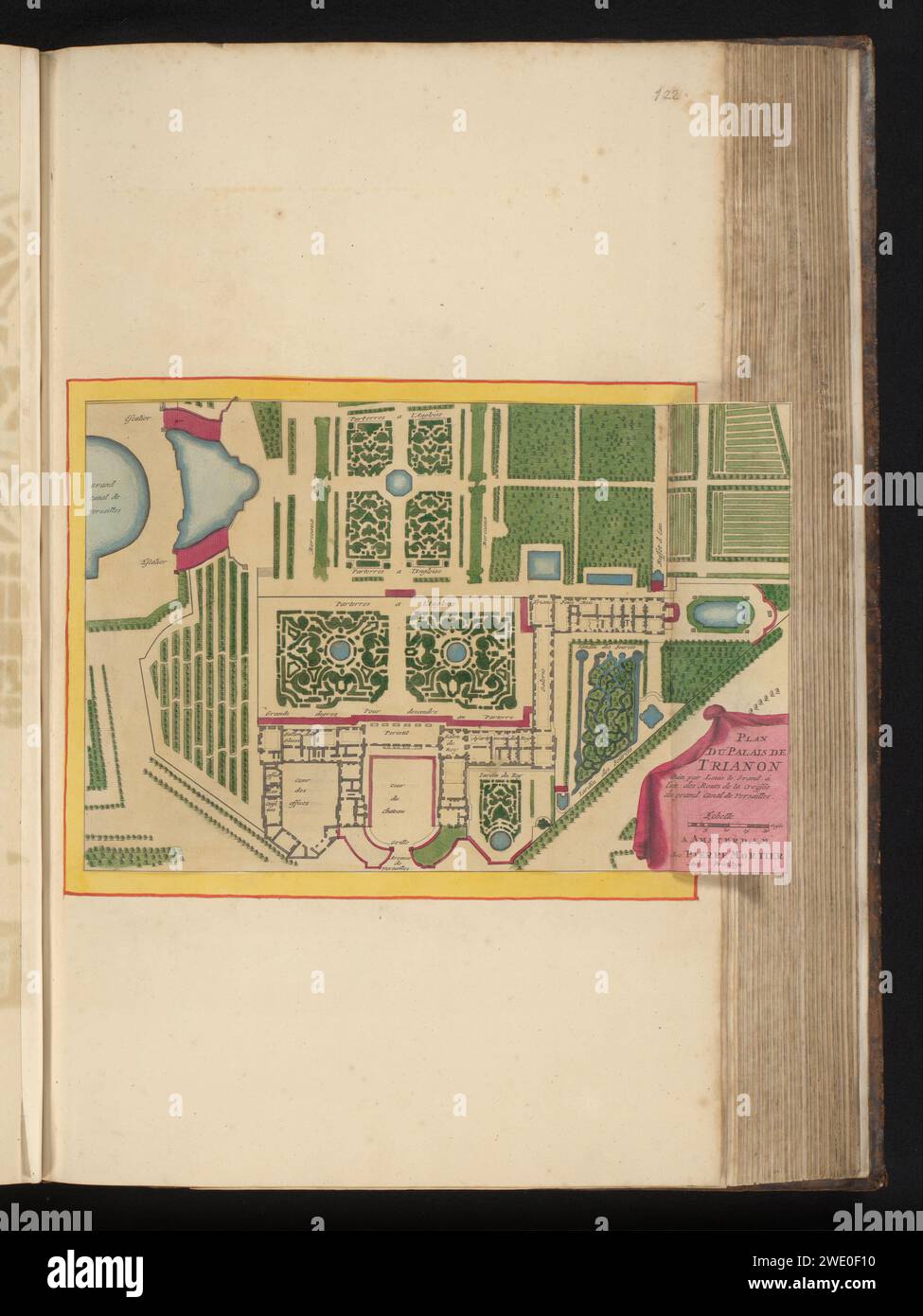 Map of the Great Trianon with Gardens, 1685 - 1712 print Map of the ...