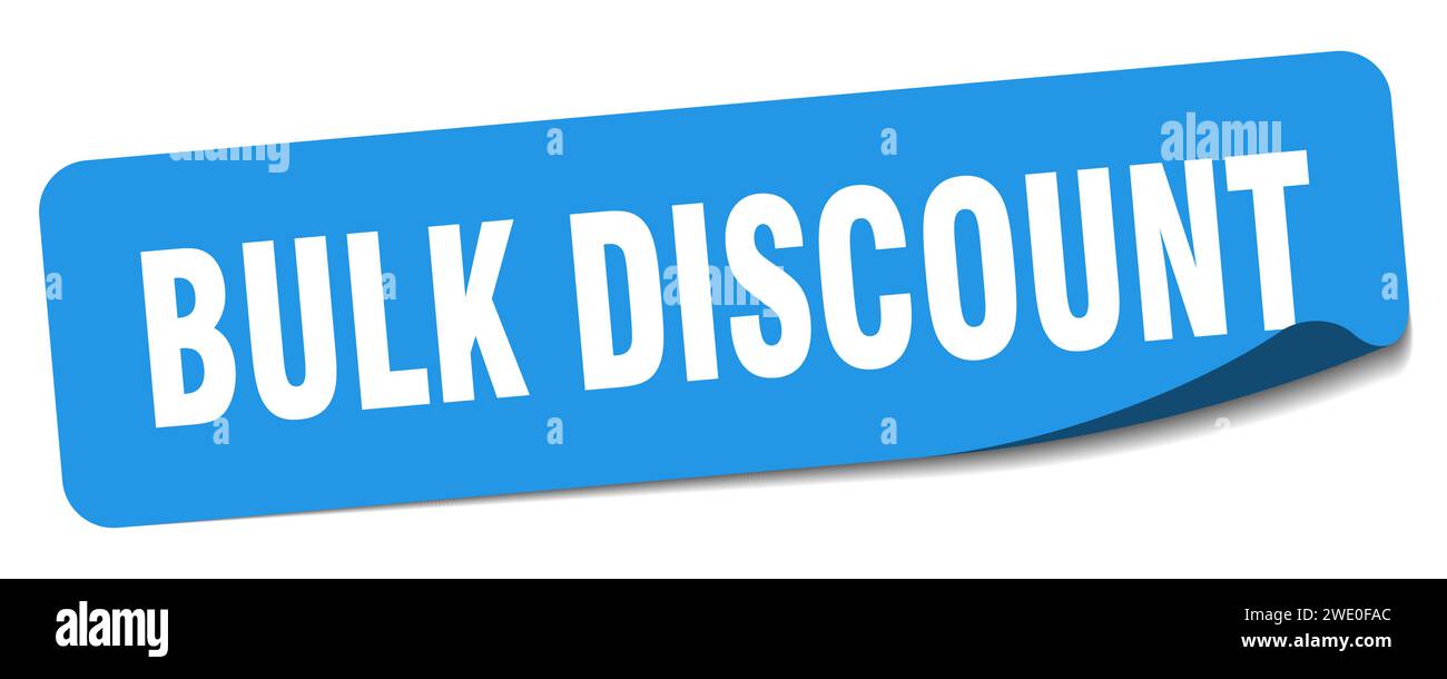 bulk discount sticker. bulk discount rectangular label isolated on ...