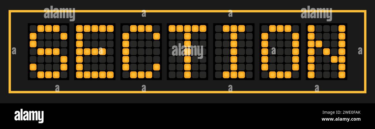 Orange color led banner in word section on black background Stock ...