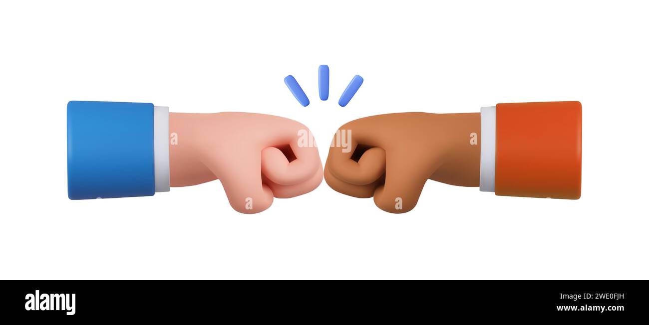 3d hands giving fist bump Stock Vector Image & Art - Alamy