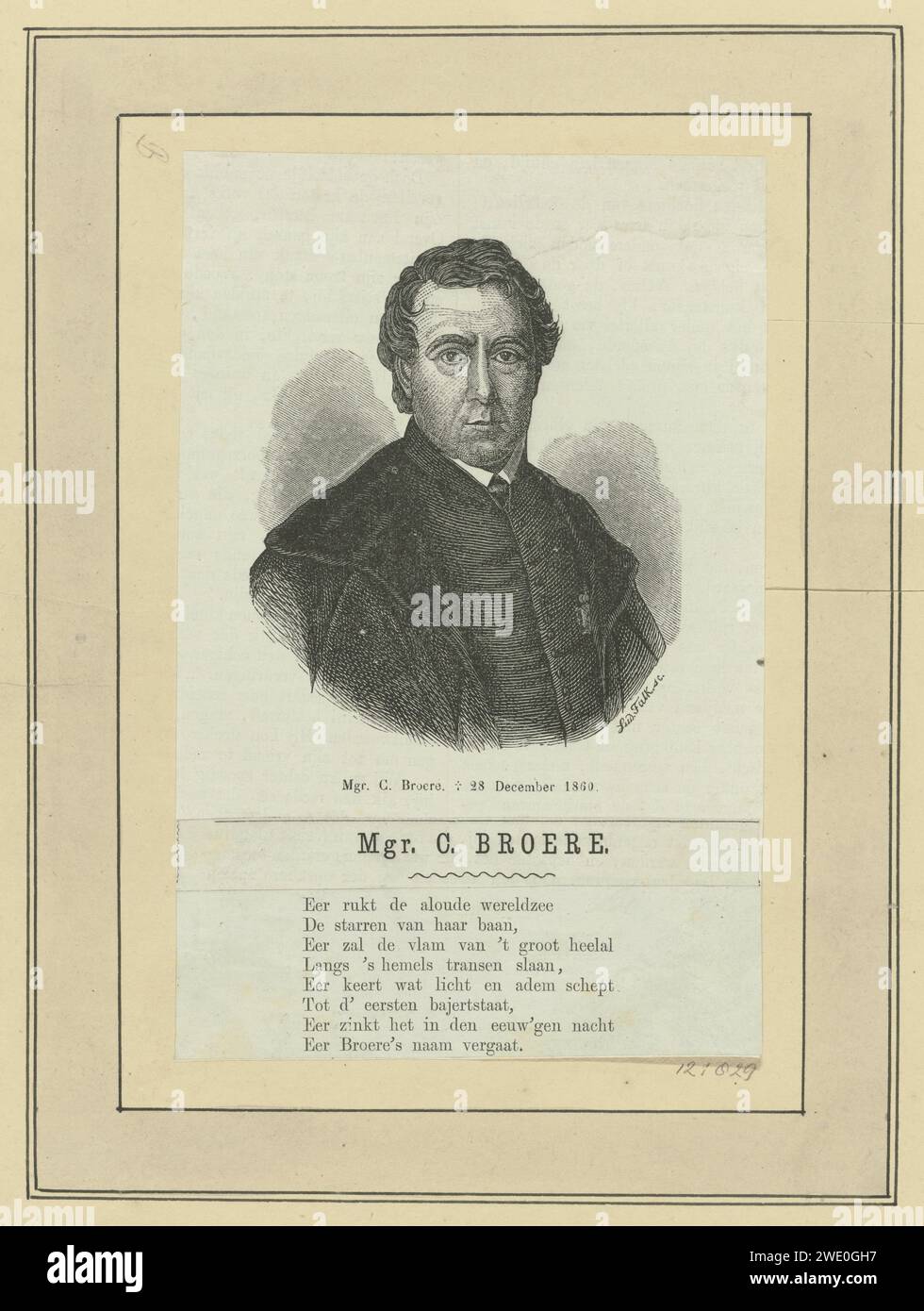 Portrait of Cornelis Broere, Lud. Falk, 1860 - 1899 print Portrait of ...