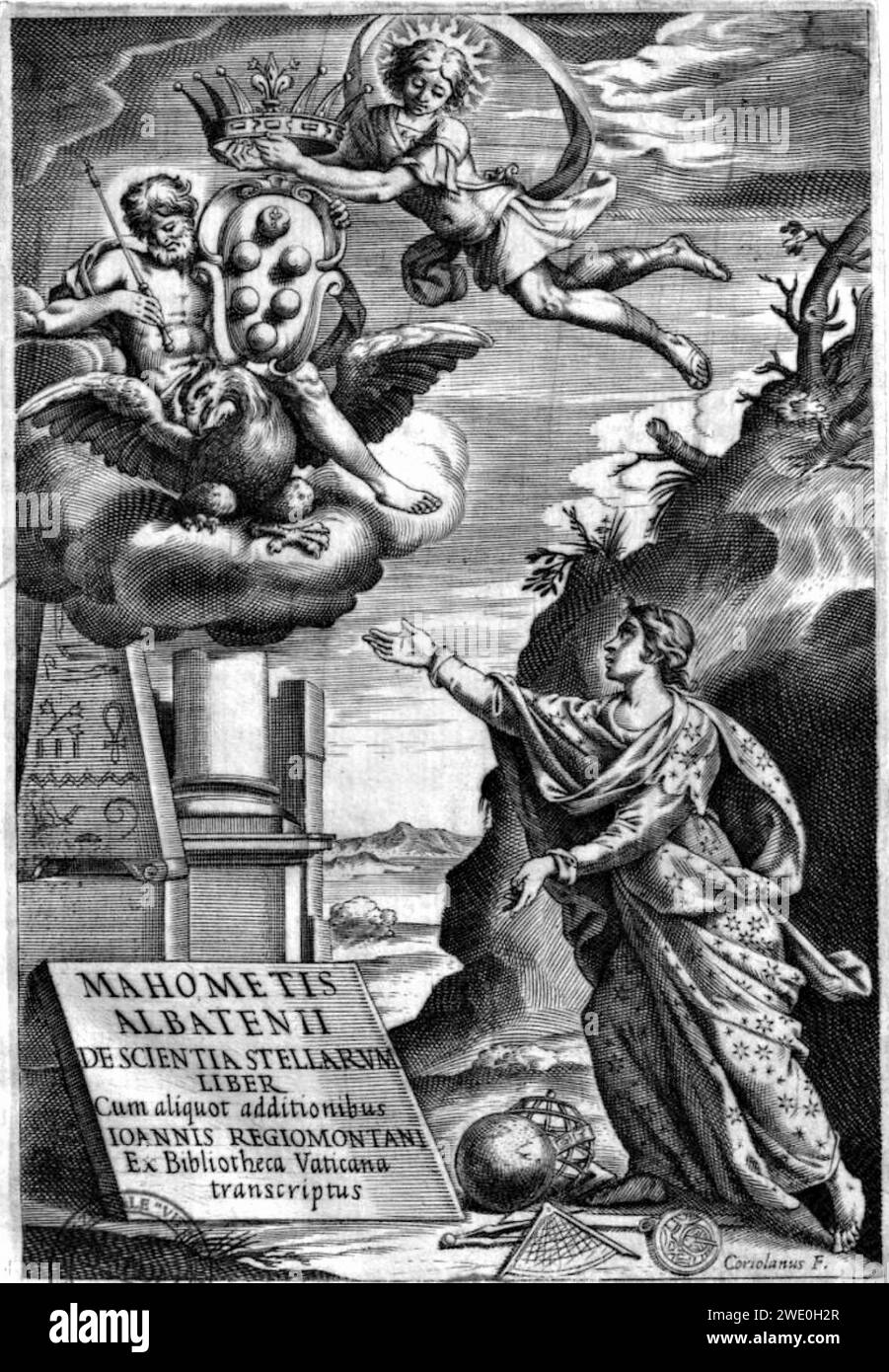 Al-Battani, Muhammad – De scientia stellarum frontispiece Stock Photo ...