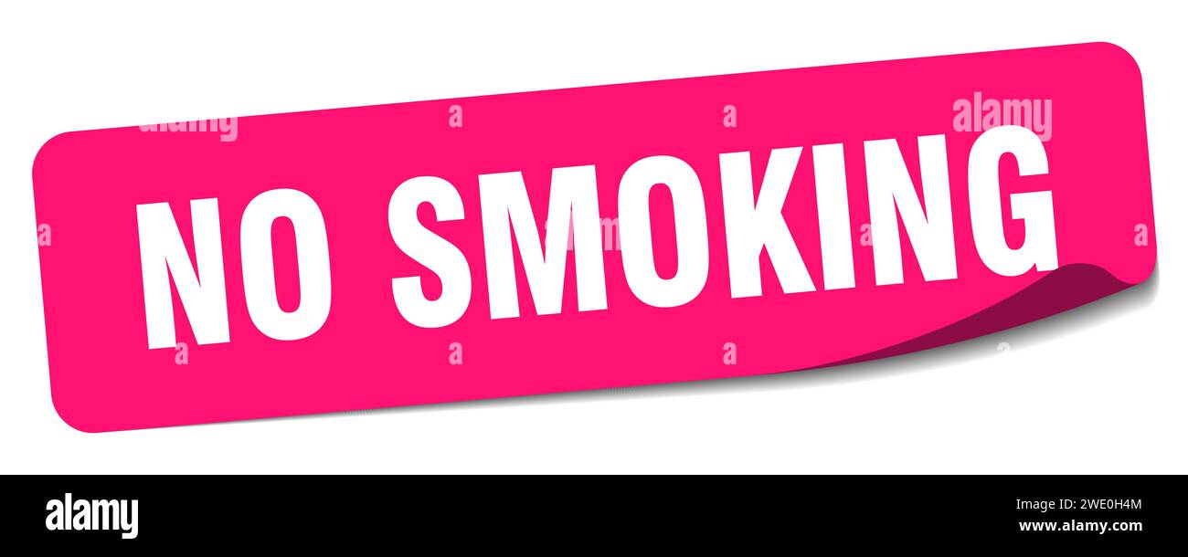 no smoking sticker. no smoking rectangular label isolated on white ...