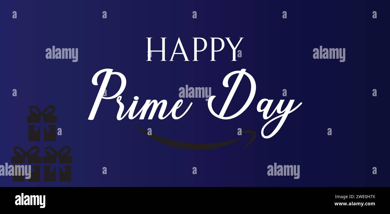 Amazon prime day stylis text illustration design Stock Vector Image ...