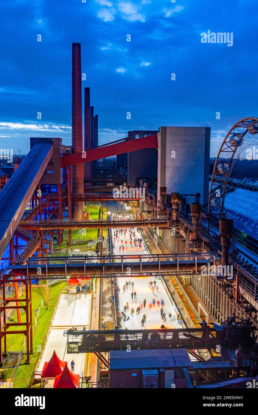 The ice rink at the Zollverein coking plant, Zollverein Coal Mine ...