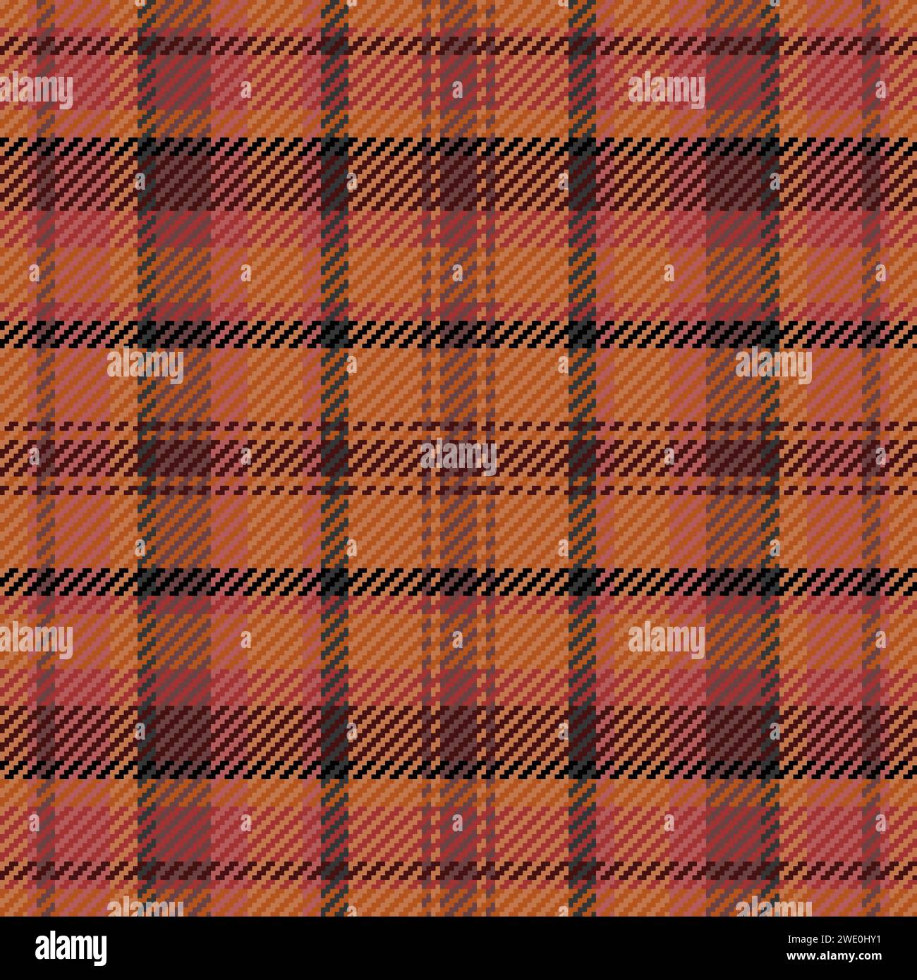 Red orange striped cotton fabric Stock Vector Images - Alamy