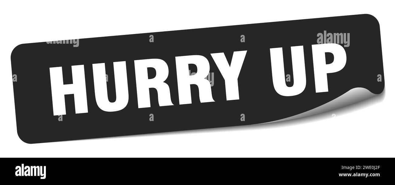 Hurry up vector vectors Black and White Stock Photos & Images - Alamy