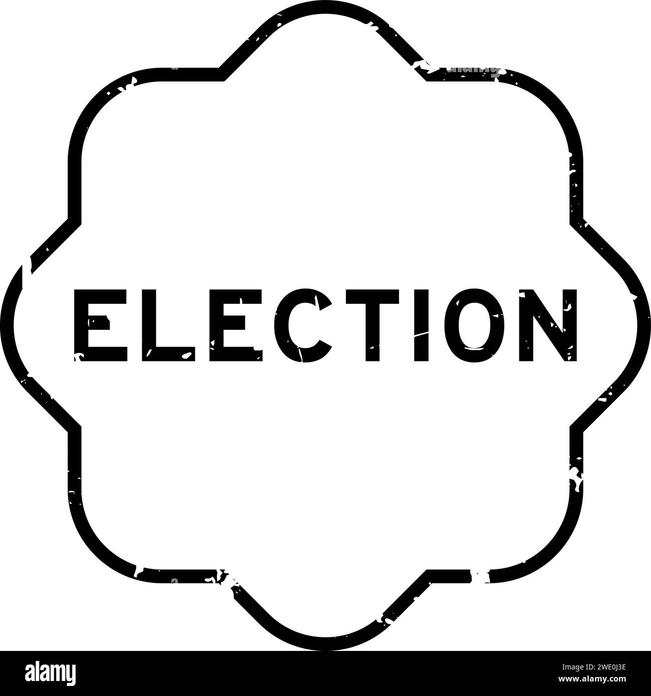 Grunge black election word rubber seal stamp on white background Stock ...