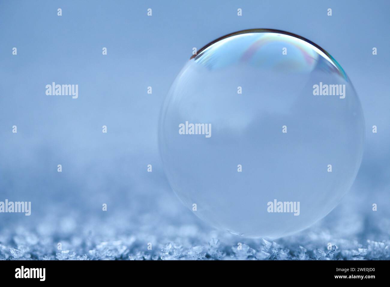 A semi frozen bubble evoking imagination and breath taking beauty as ...