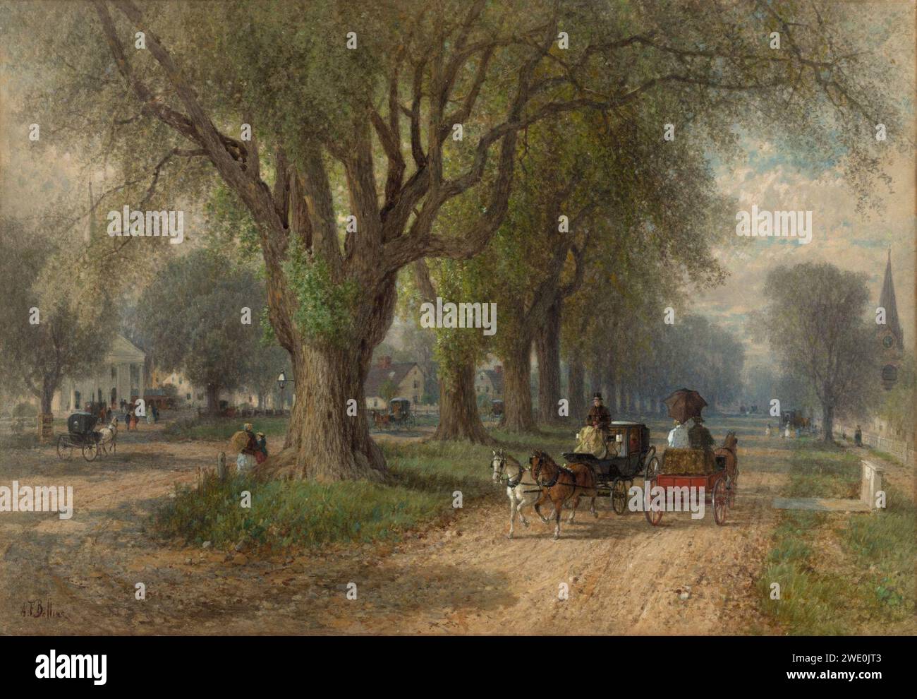 Albert Fitch Bellows (American, 1829-1883) - Sunday in New England ...