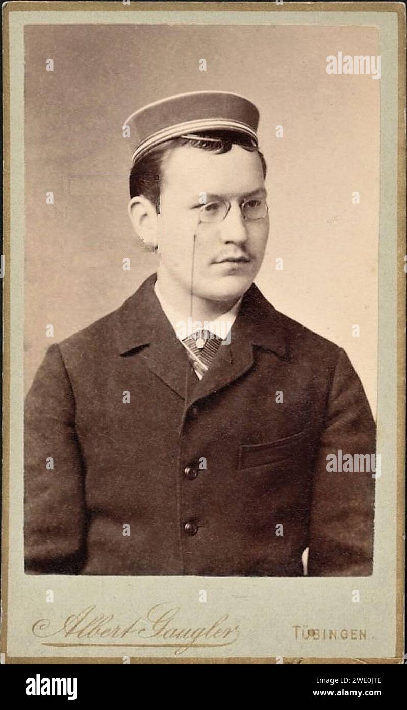 Albert Gaugler - Tübinger Student mit Zwicker und Colors (CdV 1885 ...