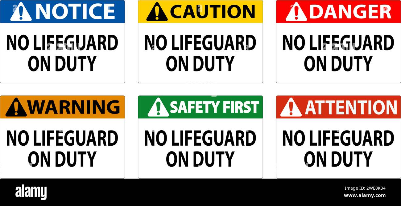 Beach warning sign on Stock Vector Images - Alamy