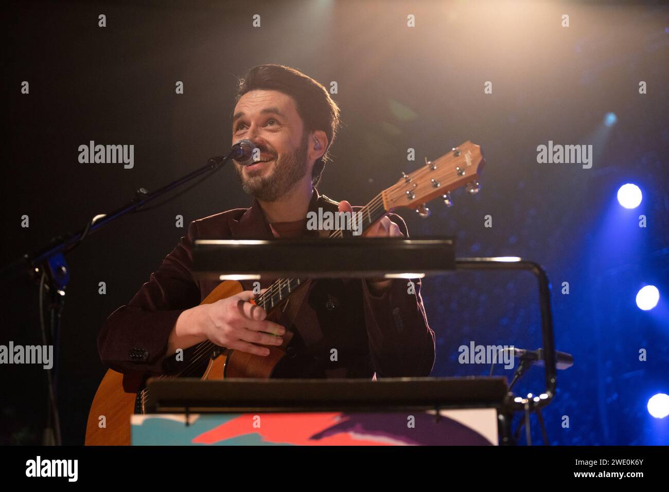 Glasgow Scotland. 21 January 2024. Roddy Hart, Scottish singer ...