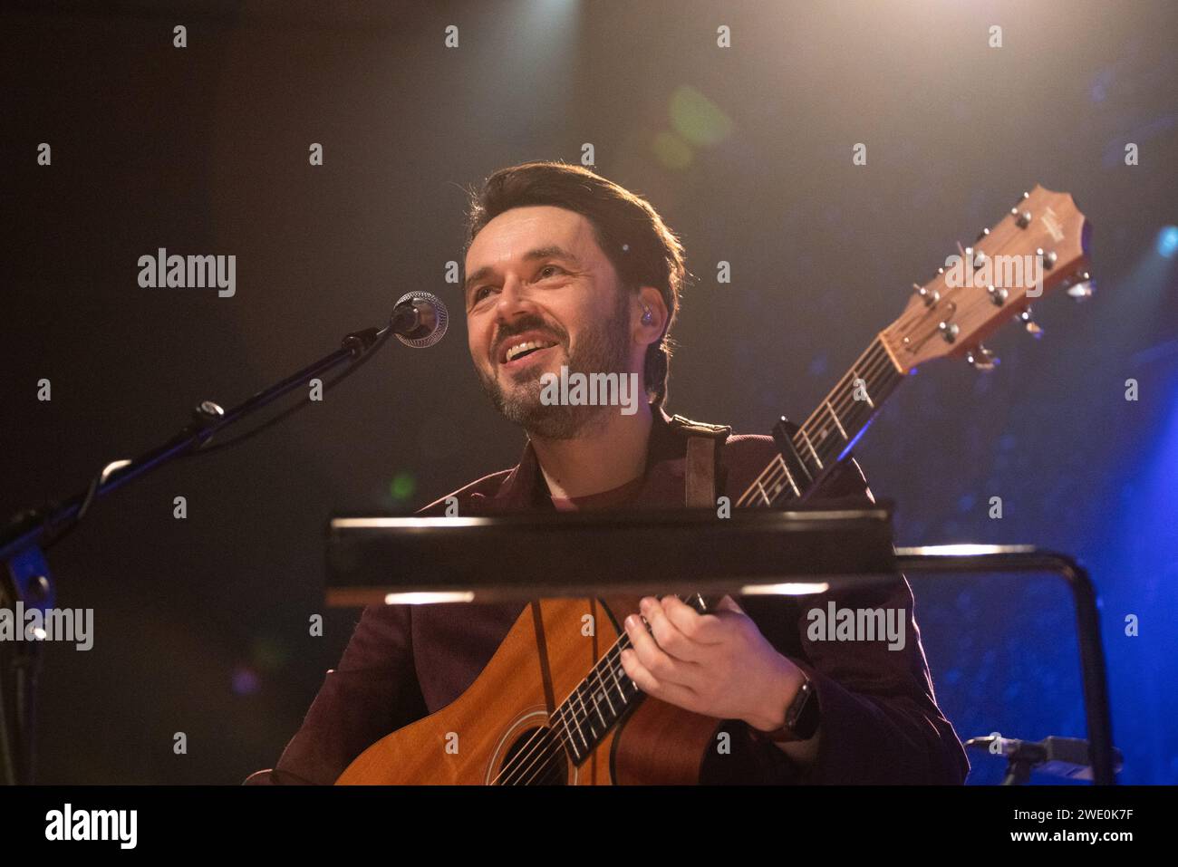 Glasgow Scotland. 21 January 2024. Roddy Hart, Scottish singer ...
