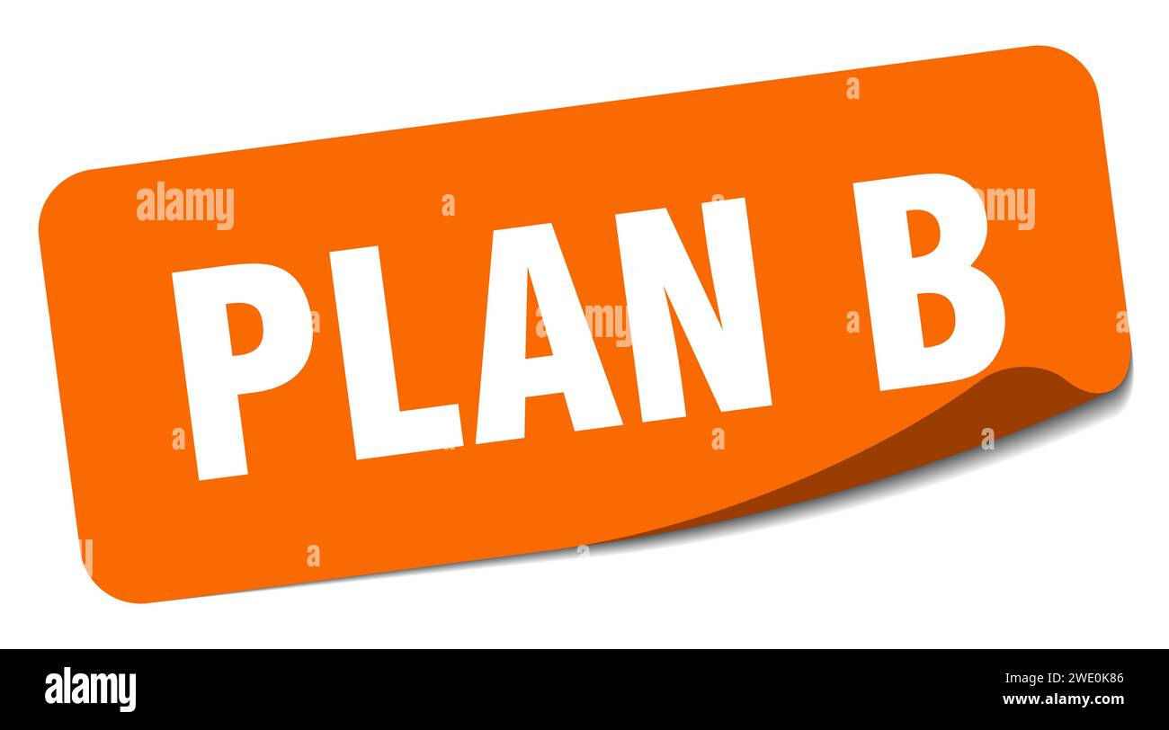 plan b sticker. plan b rectangular label isolated on white background ...